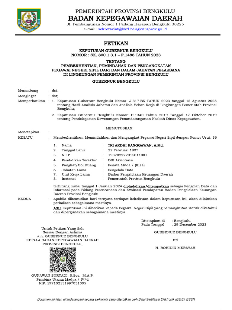 SK Jabatan 2024 | PDF