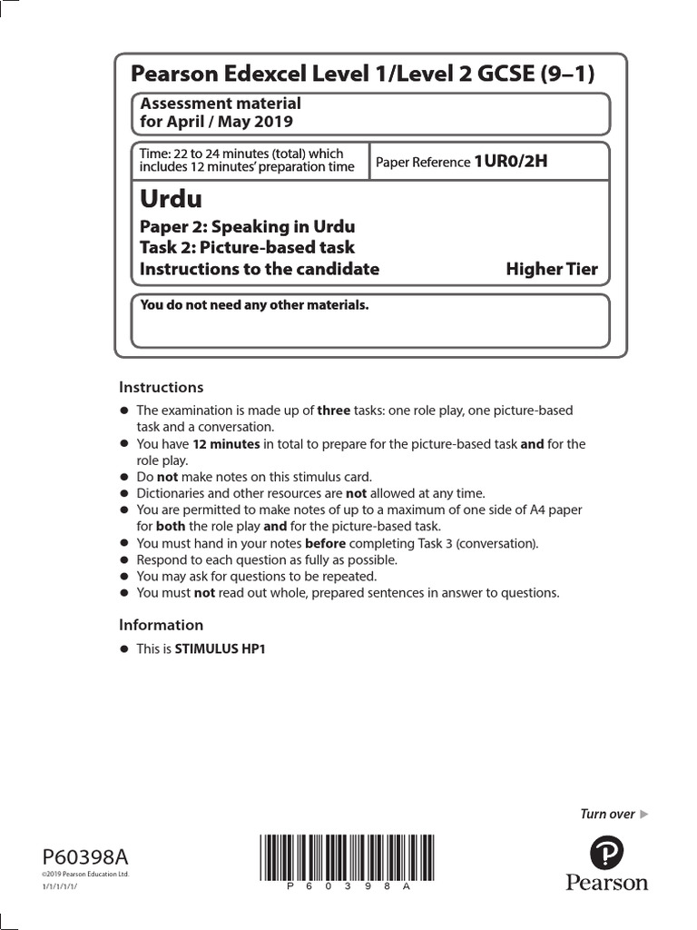 1906 1UR0 2H Speaking Picture Candidate Booklet | Download Free PDF ...