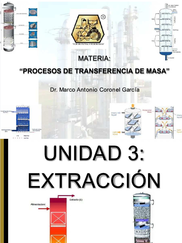 PDF Procesos de Separacion 3 Unidad 3 Extraccion - Compress | PDF