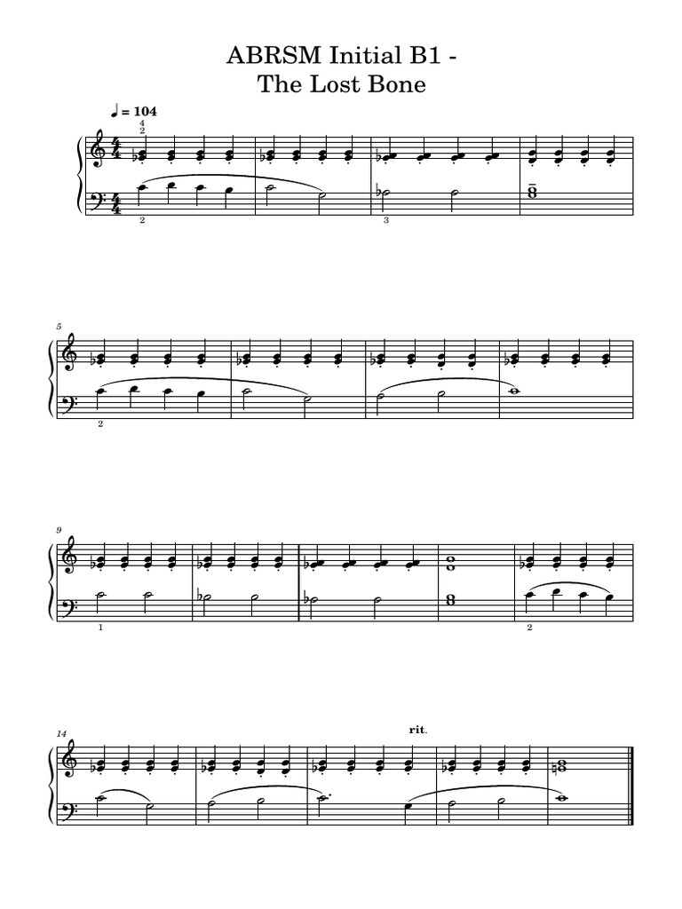 ABRSM Initial B1 - The Lost Bone | PDF