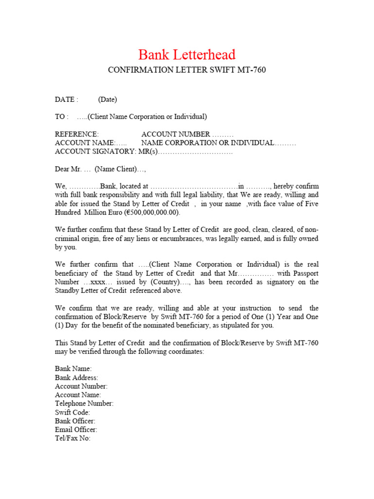 Bcl-Rwa SBLC Fresh Cut | PDF