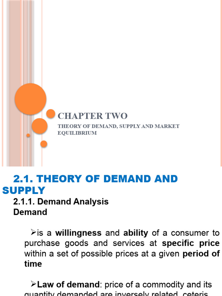 Chapter Two | PDF | Supply (Economics) | Economic Equilibrium