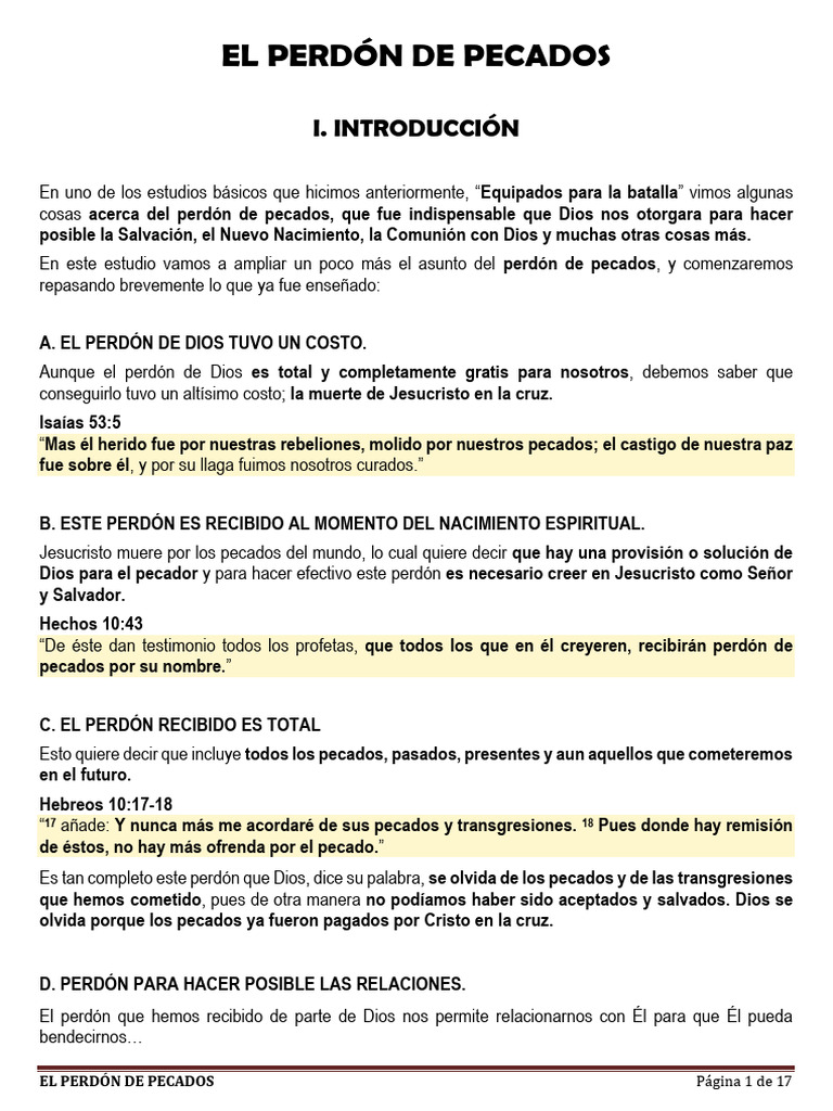 005 - El Perdón de Pecados | PDF | Pecado | Perdón
