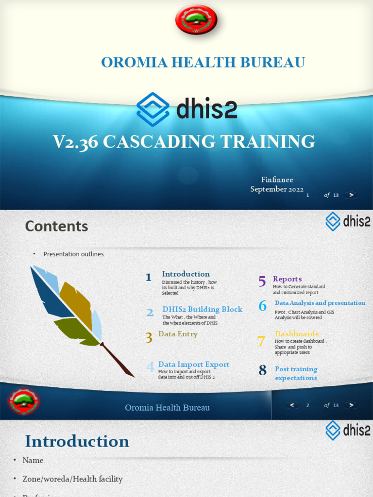 DHIS2 36 Cascading Training Powerpoint September 2022 Final | PDF | Salmonella | Computer Science