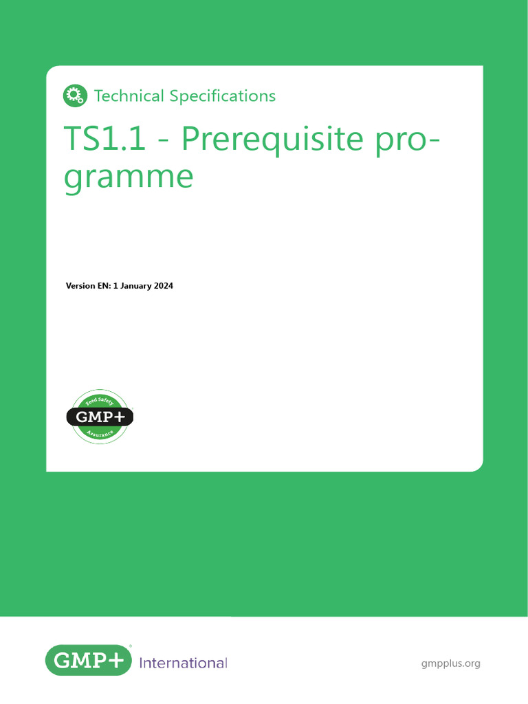 TS1.1 Programa de Pré-Requisitos 01-01-24 | Download Free PDF ...