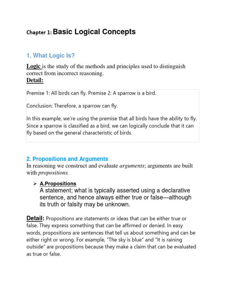 Chapter 1 Logic | PDF | Argument | Logic Chapter 1 Logic | PDF | Argument | Logic