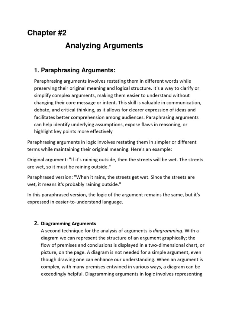 Chapter 2 Logic Pdf Argument Logic