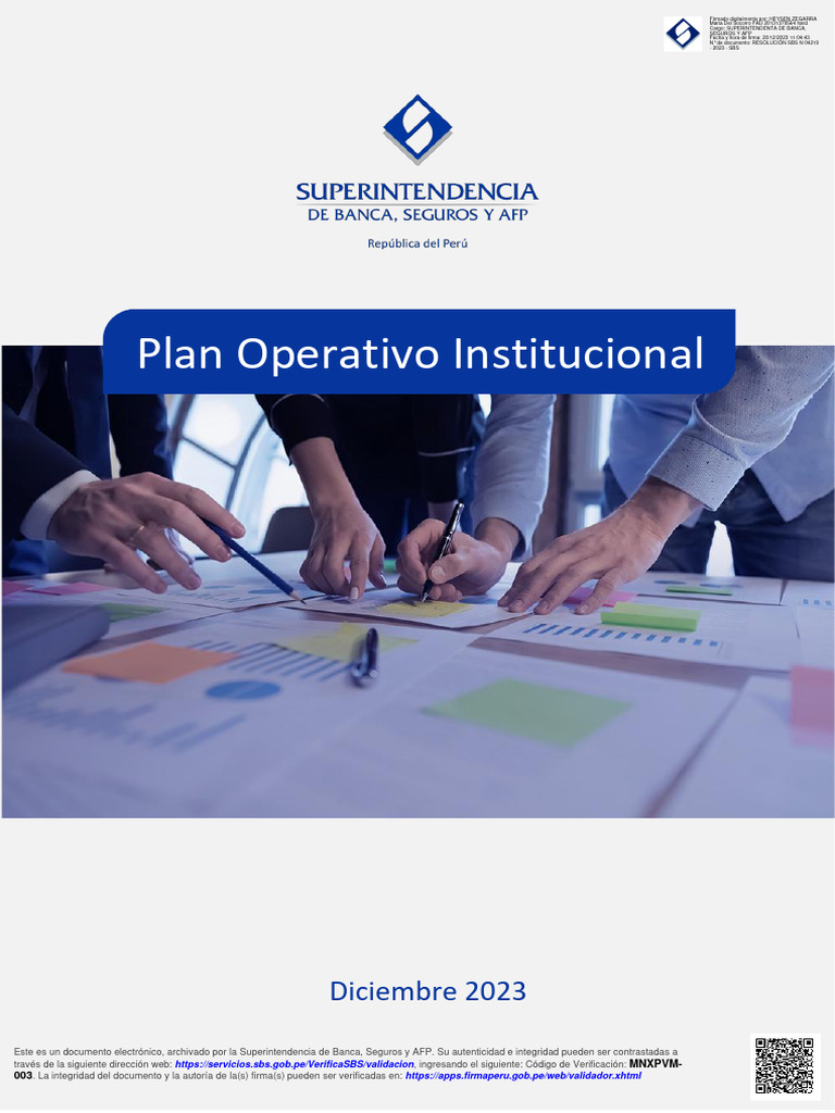 Plan Operativo Institucional 2024 | Descargar gratis PDF | Seguro | Pensión