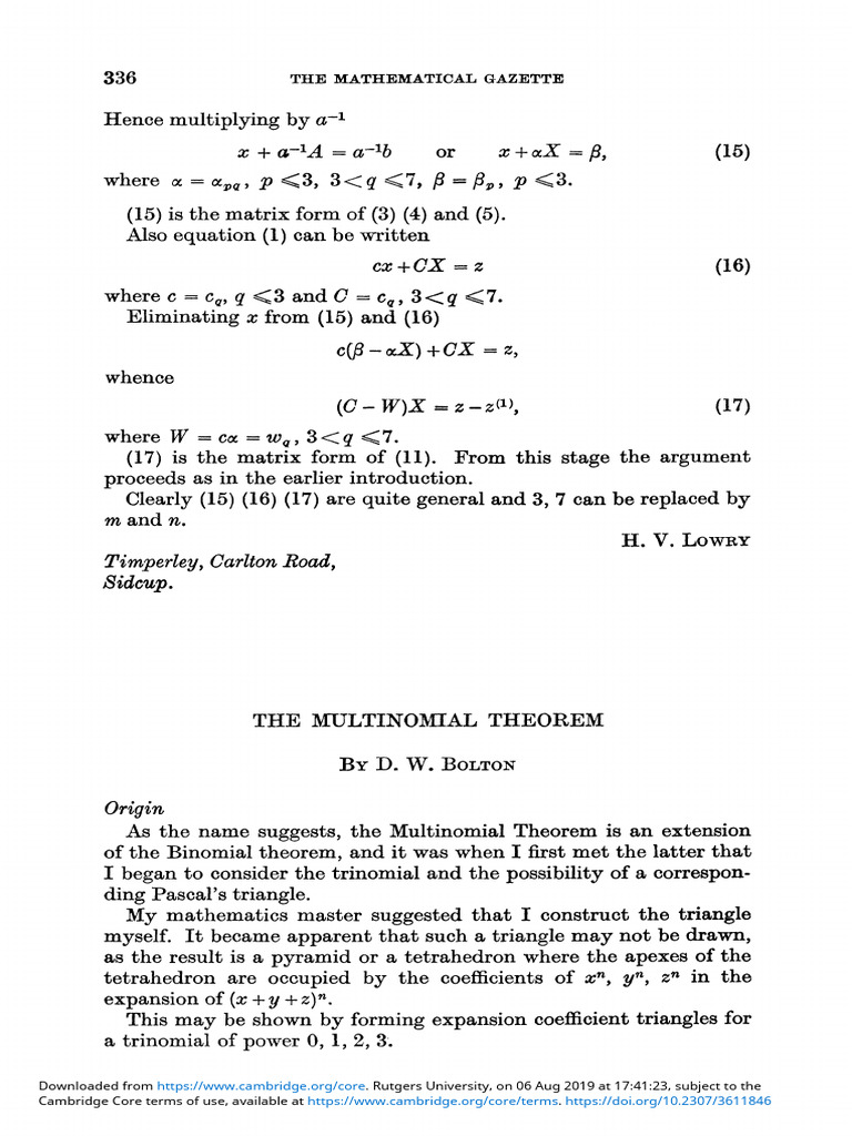 35 The Multinomial Theorem | Download Free PDF | Mathematics