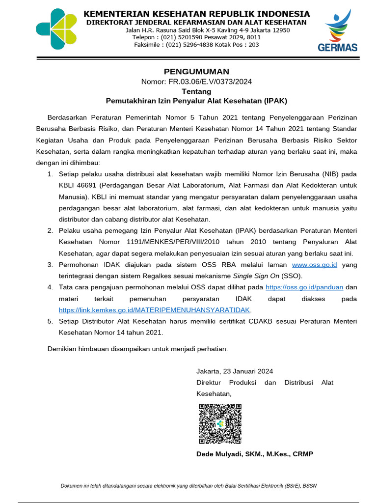 Woro Woro Pemutakhiran IPAK 2024 | PDF