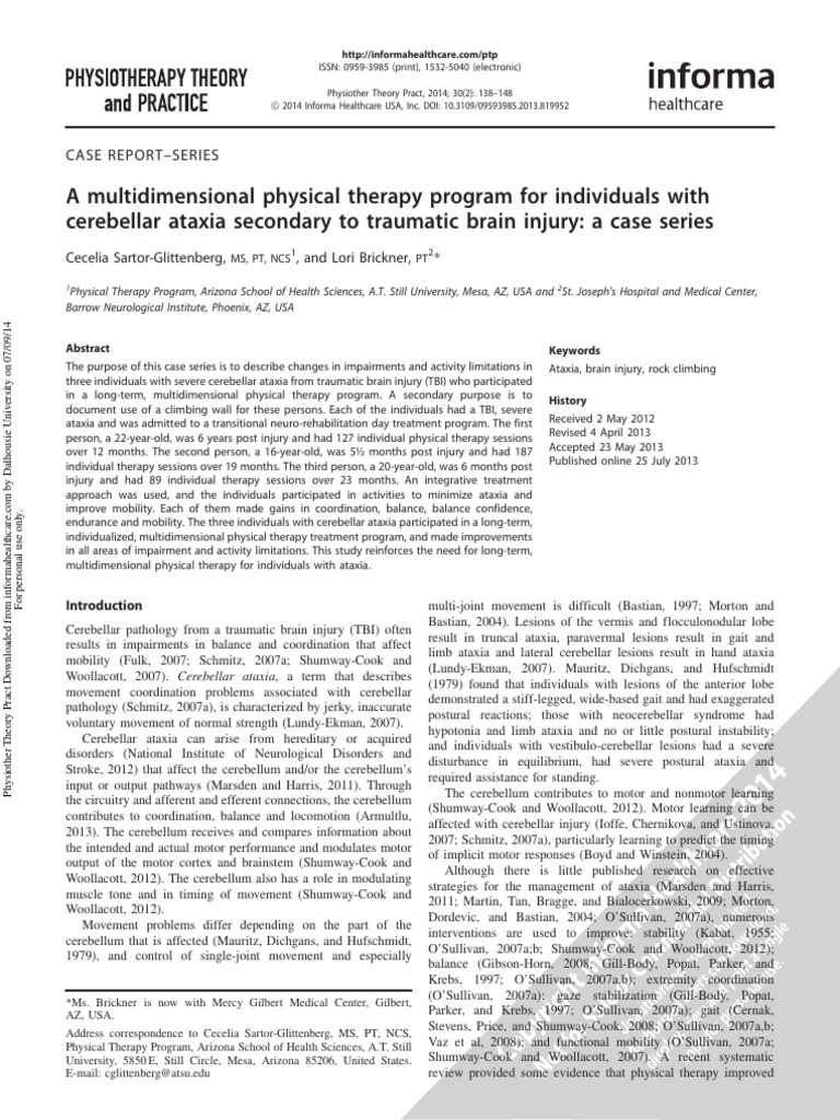 Ataxic Case Series | PDF | Cerebellum | Traumatic Brain Injury