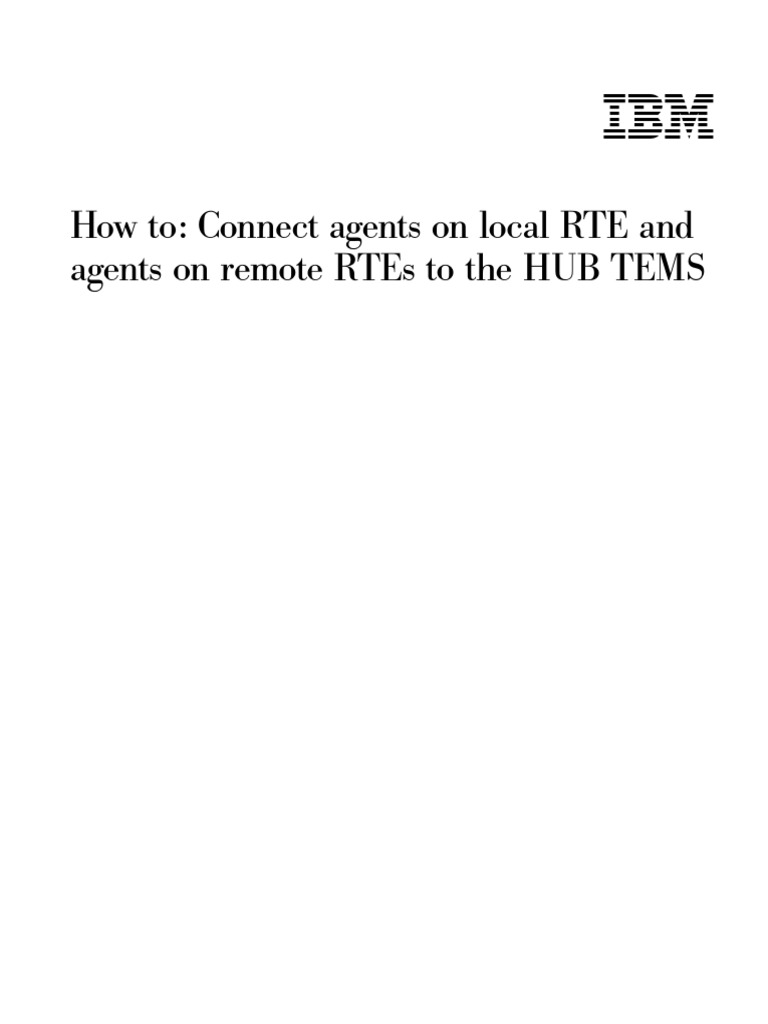 Connect RTE Agents to HUB TEMS | PDF | Port (Computer Networking) | Internet Protocols