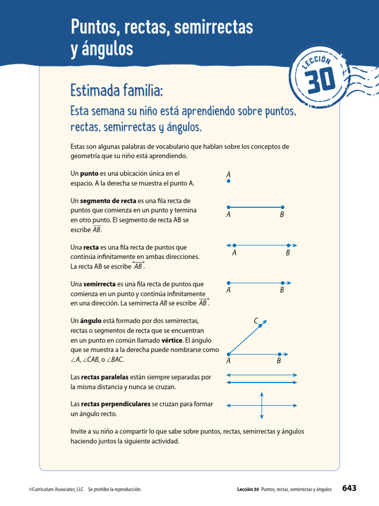 Geometría: Puntos, Rectas y Ángulos | PDF | Ángulo | Geometría