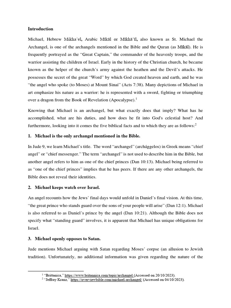 Archangel Michael | PDF | Michael (Archangel) | Angel