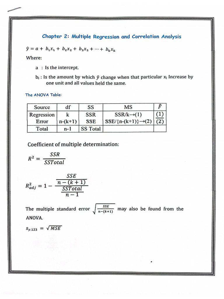 Multiple Regression and Correlation Analysis 1 | PDF