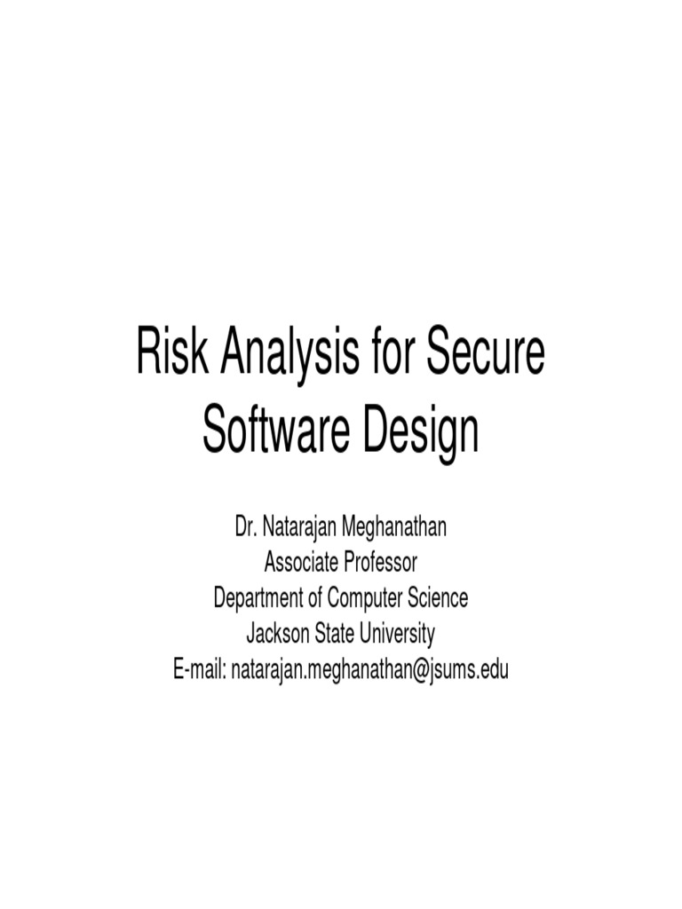Secure Software Risk Analysis Guide | PDF | Threat (Computer ...