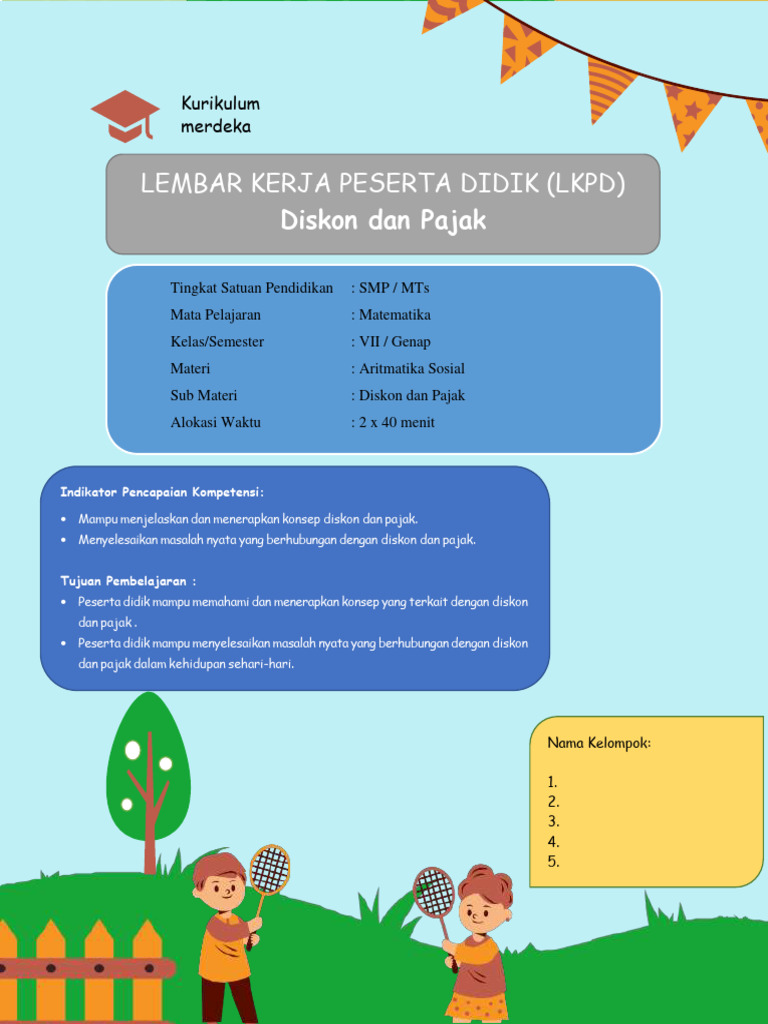LKPD - CRT - 7A - Diskon Dan Pajak | PDF