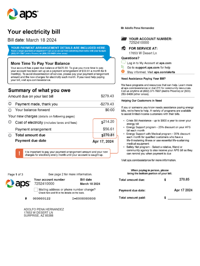 Adolfo Aps Bill | PDF