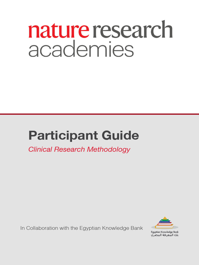 Clinical Research Methodology - Participant-Guide - EKB 2020 | PDF ...