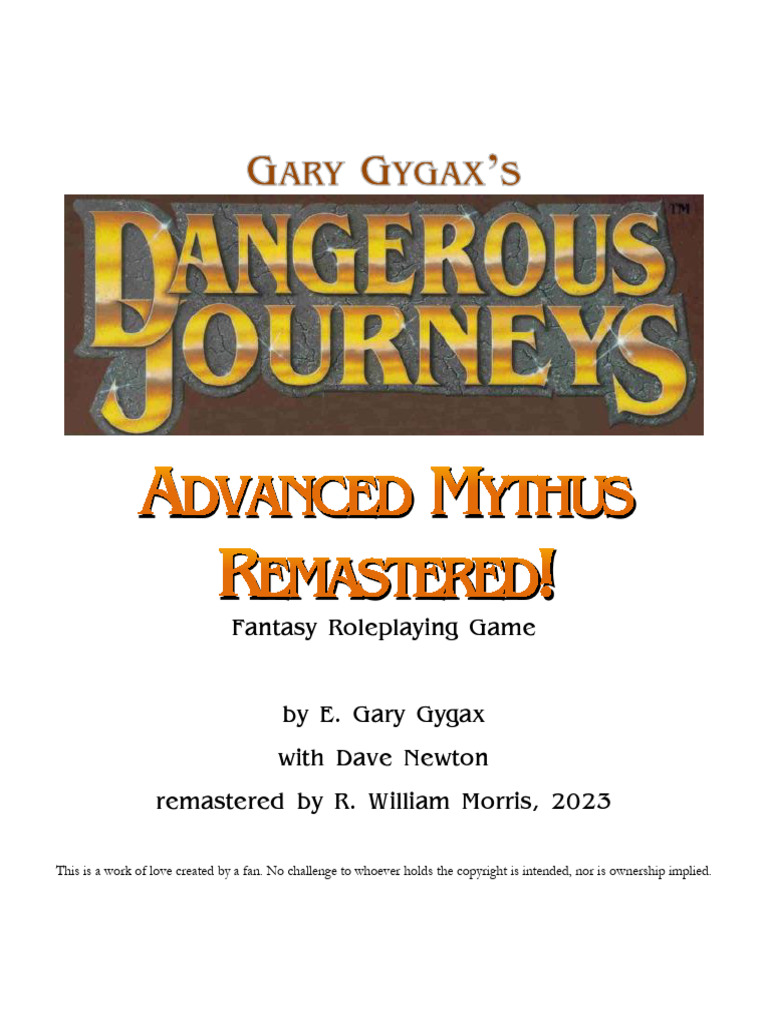 Advanced Mythus - V1.2 | PDF