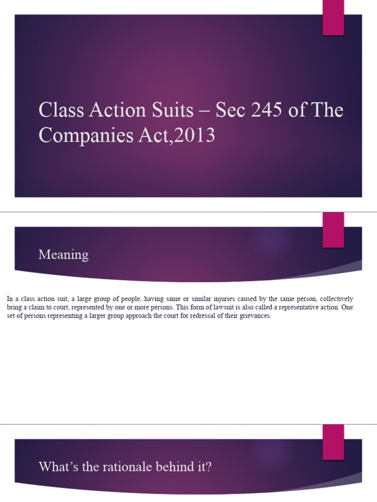 Class Action Suits | PDF | Lawsuit | Class Action