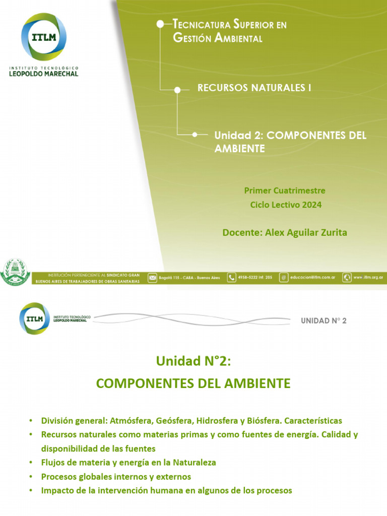 2 Componentes Del Ambiente 2024 | Descargar gratis PDF | Energía ...