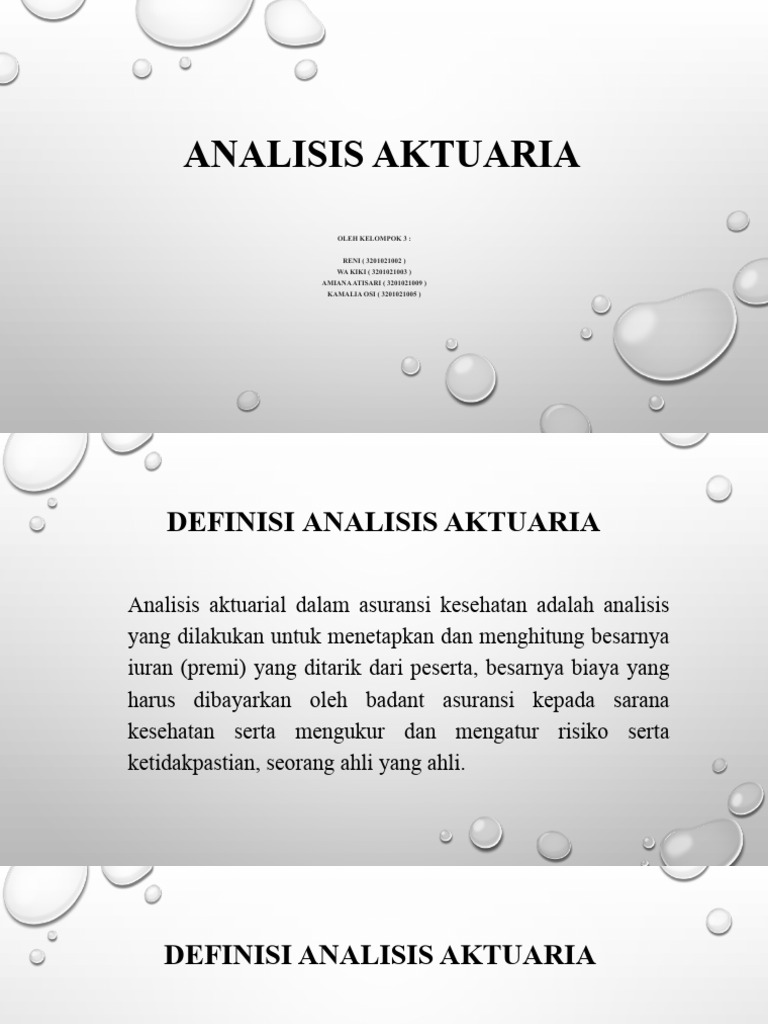 Tugas Askes Analisis Aktuaria Kesmas Kel.3 | PDF | Bisnis ...