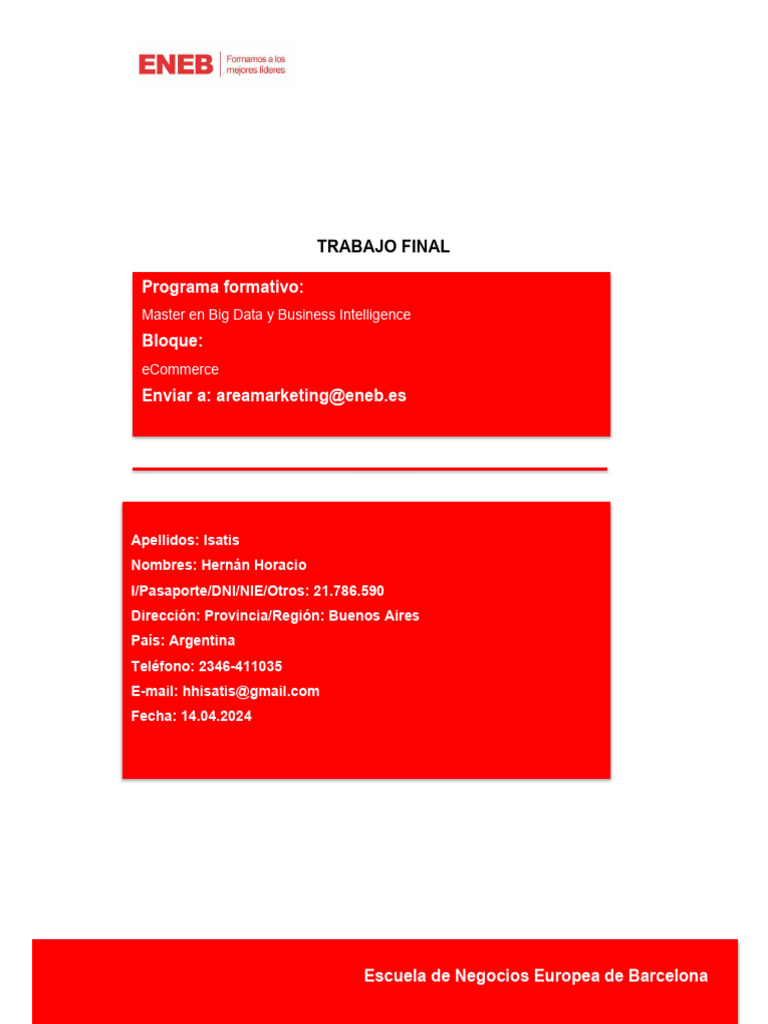 Ecommerce - Isatis Hernan Horacio | PDF | Bahía E | Comercio electrónico