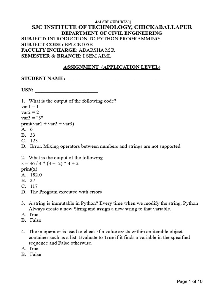 Python Assignment Application Type | PDF | Boolean Data Type | Python (Programming Language)