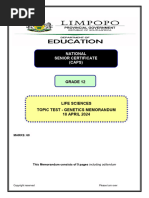 Grade 12 Lo Ontrolled Test 2023 Term 3 Question Paper | PDF | Wellness
