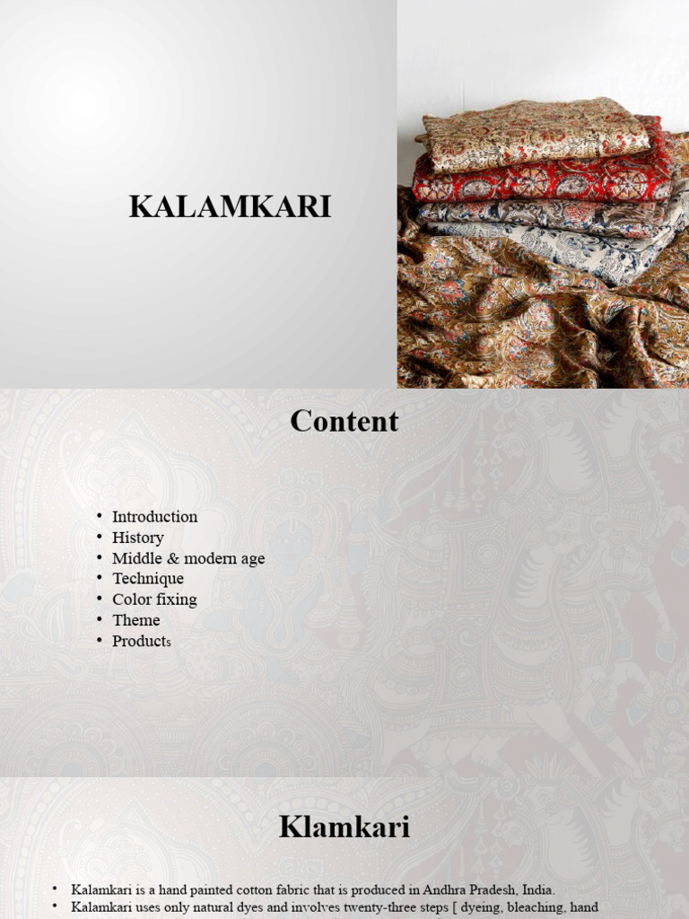 Kalamkari | PDF | Textiles