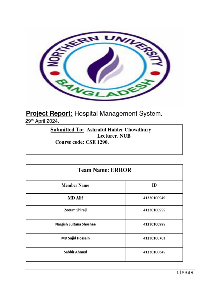 Hospital Management System | PDF | Electronic Health Record | Health Care