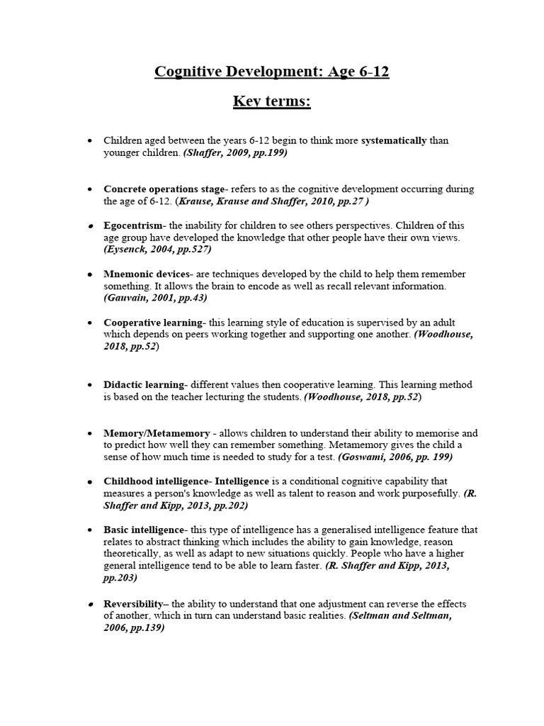 Cognitive Development Poster | Download Free PDF | Intelligence | Cognitive Development