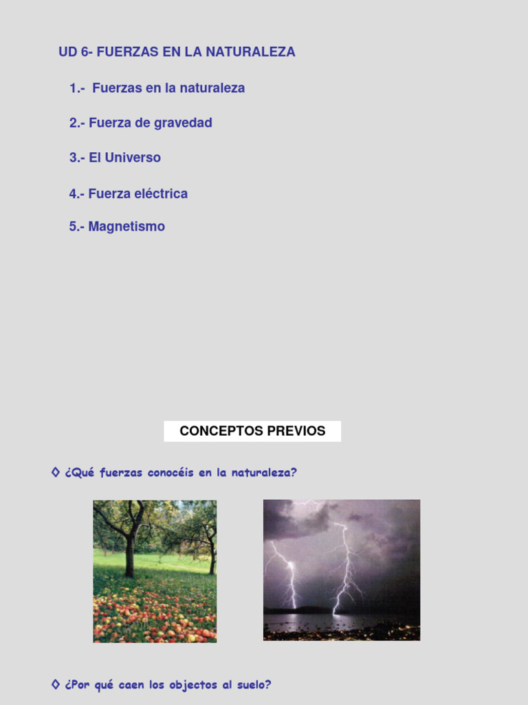 Presentación UD6 | PDF | Gravedad | Fuerza