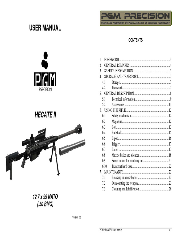 Manual en Hecate 2 | PDF | Gun Barrel | Screw