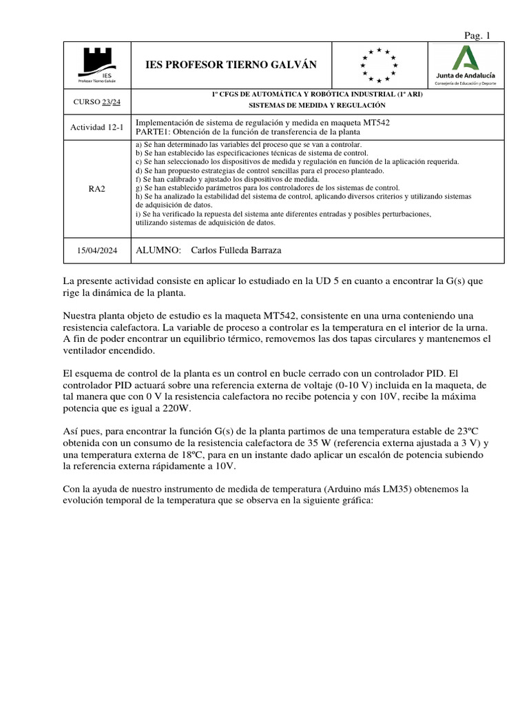 MT542 Parte 1 | Descargar gratis PDF | Sistema de control | Adquisición ...