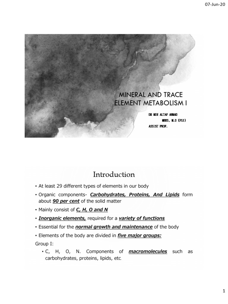 Mineral and Trace Element Metabolism II | PDF | Selenium | Chloride