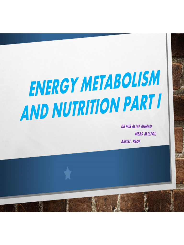 Understanding Dietetics and Energy Metabolism | PDF | Fat | Food Energy