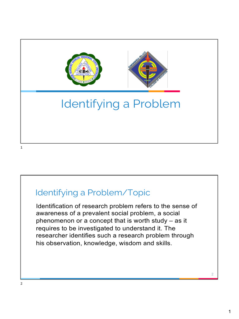 Research Problem Identification | PDF | Teachers | Learning