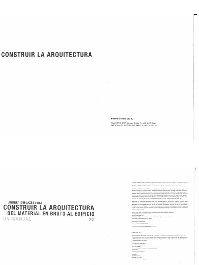 Andrea Deplazes - Construir La Arquitectura | PDF