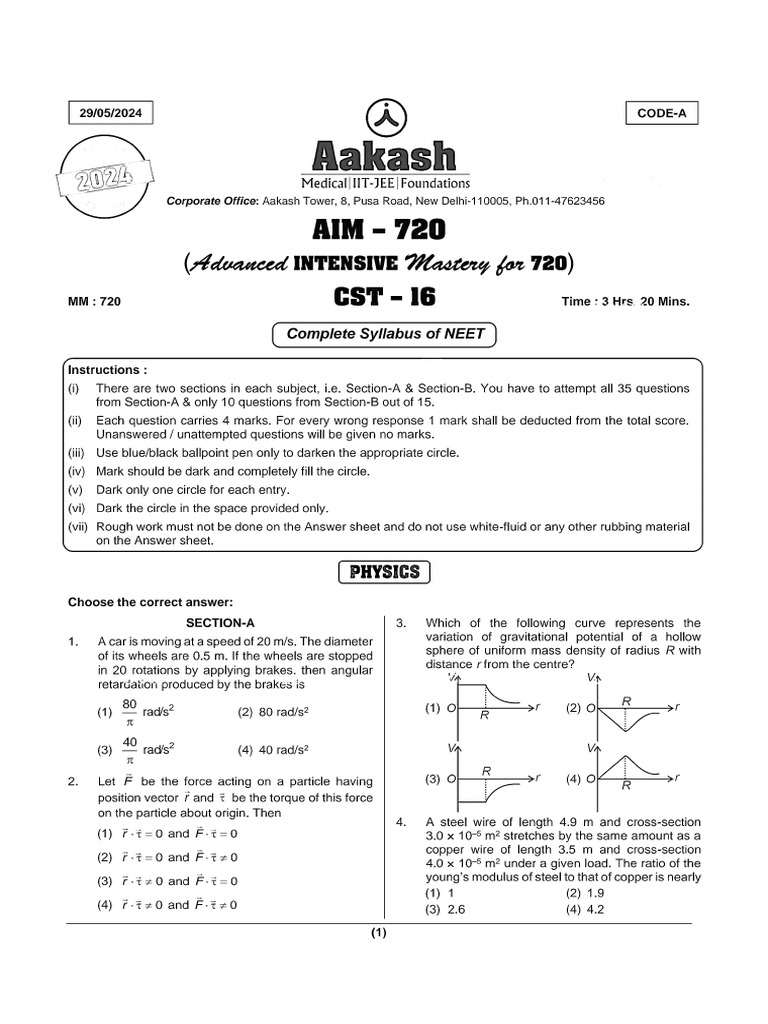 Intensive (AIM-720) CST-16A - 29-04-2024 | PDF