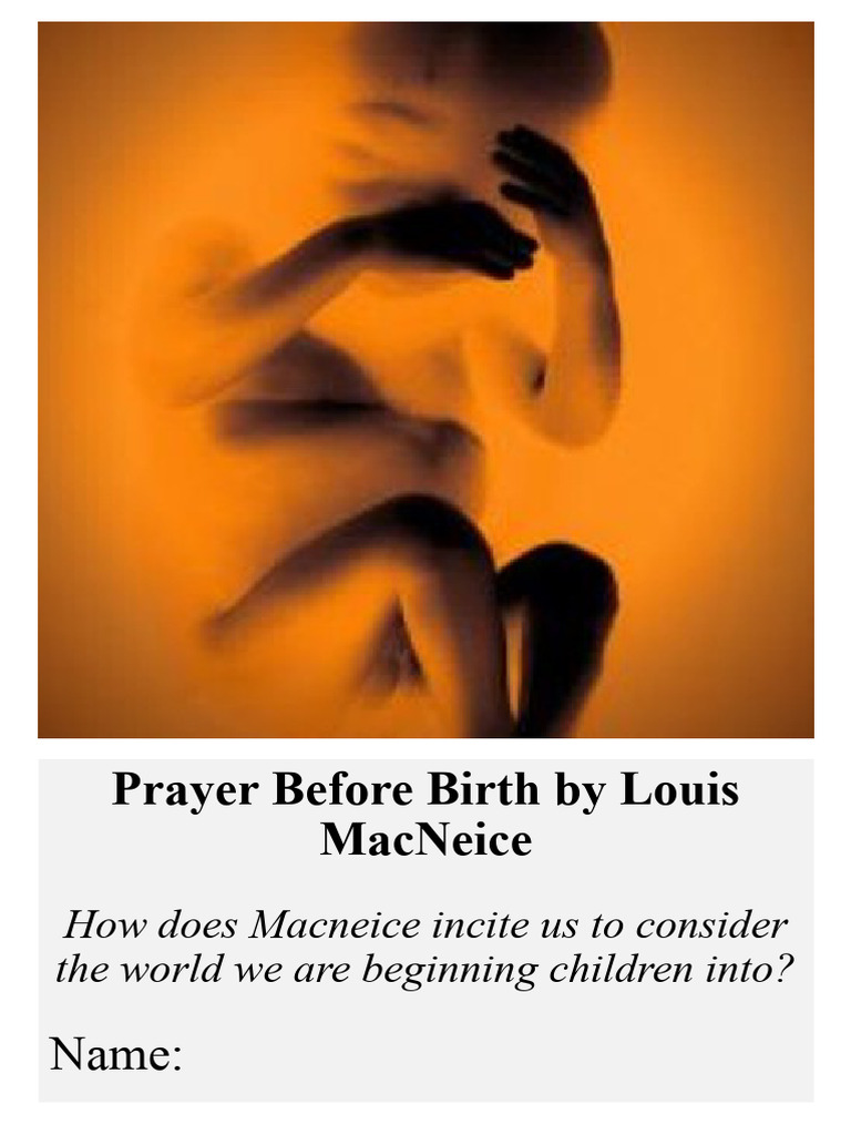 Prayer Before Birth HW Booklet | PDF