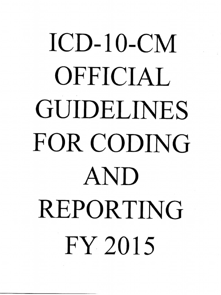 Official Guidelines For ICD-10 Coding and Reporting Omkar Jadhav | PDF