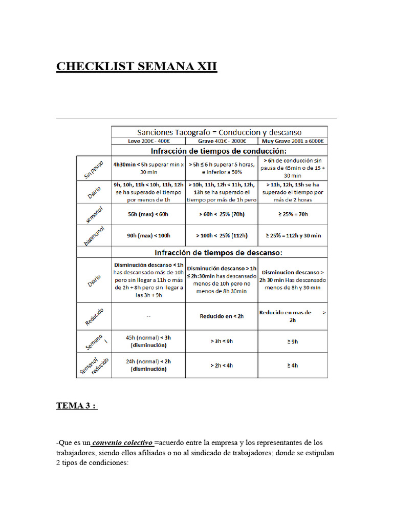 Checklist Semana Xii | PDF | Salario | Identificación de frecuencia de ...