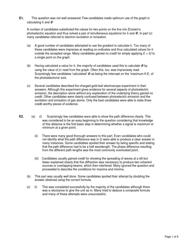 EM Radiation + Quantum Phenomena ER | PDF | Photoelectric Effect | Electron