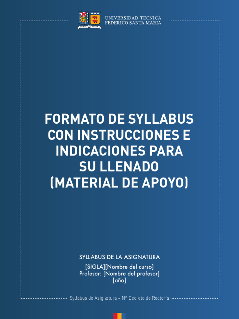Formato de Syllabus Con Instrucciones e Indicaciones para Su Llenado | PDF | Evaluación | Cognición