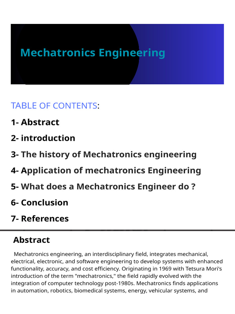 Table of Contents - 2 | PDF | Mechatronics | Engineering