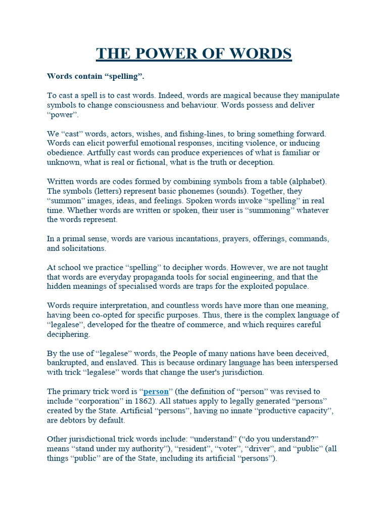 06 The POWER of WORDS - Family Court Evidence For Children Being Taken ...