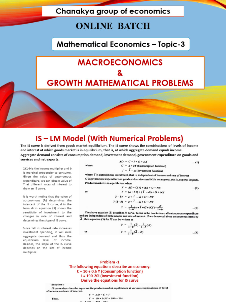 Mathematical Economics Lecture3 15310208 | PDF | Demand | Demand For Money