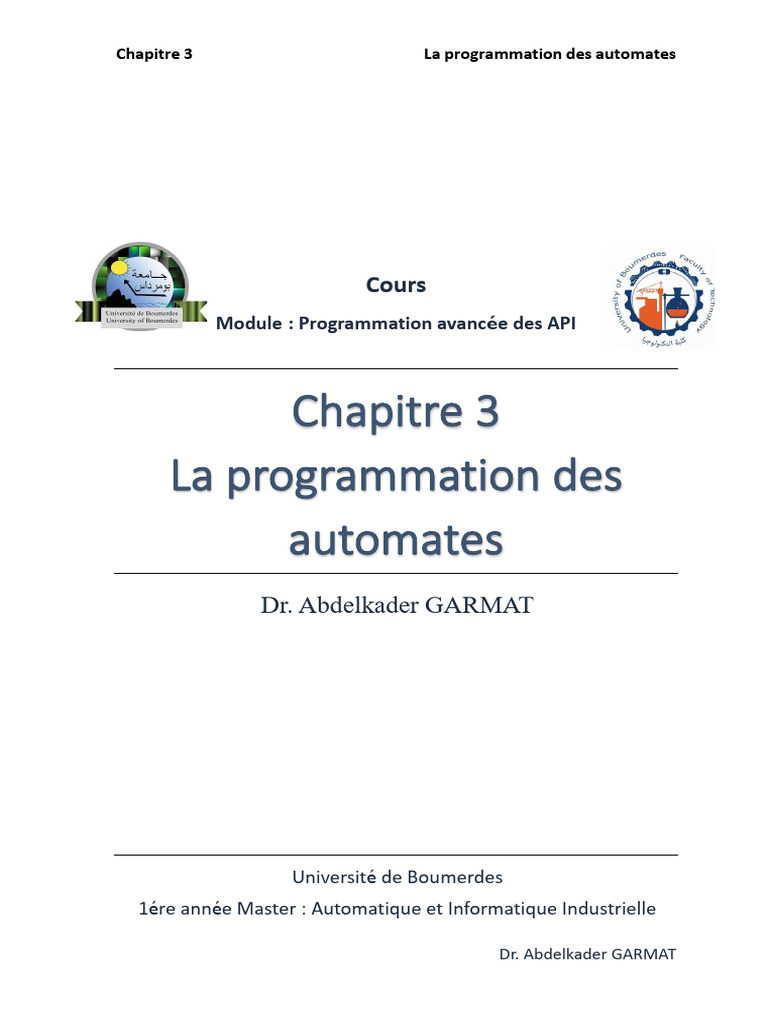 Chapitre 3 | PDF | Langage de programmation | Commission électrotechnique internationale